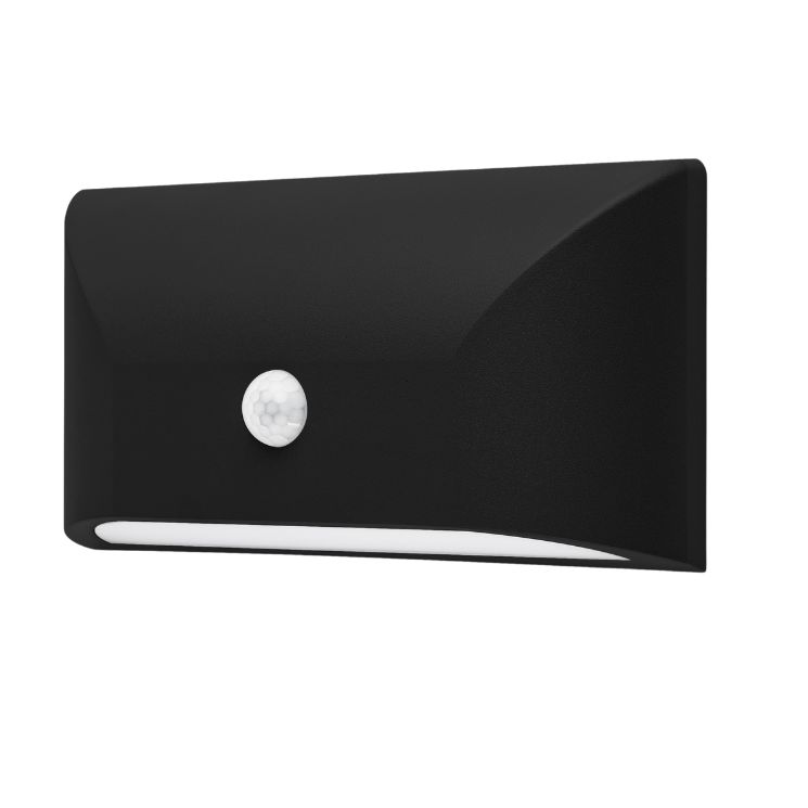 18208 ZIDNA SVJETILJKA VANJSKA LED 6W SA SENZOROM CRNA IP65 - vidik